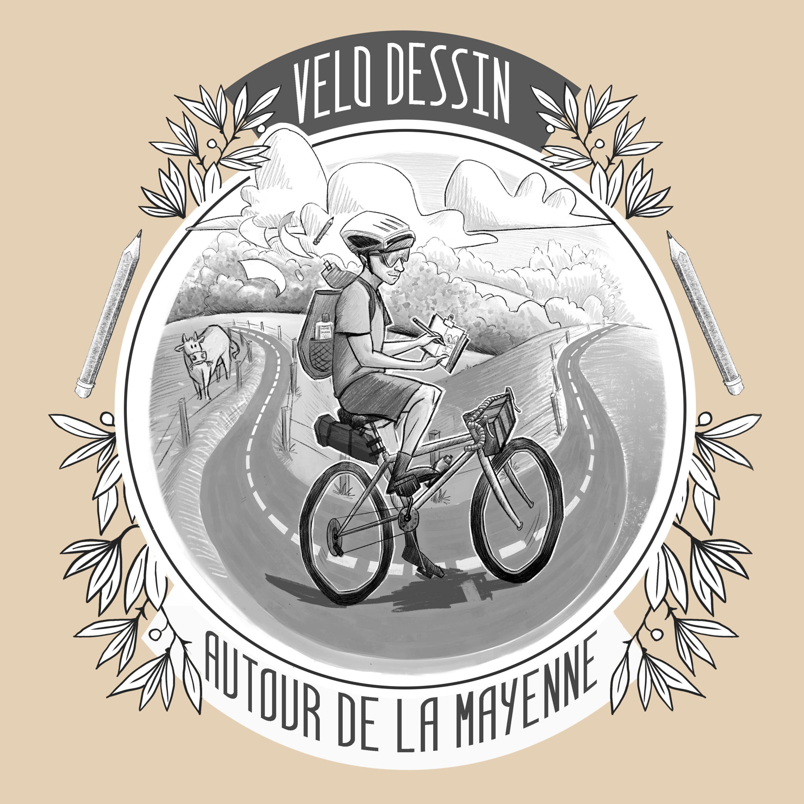 Vélo-Dessin en Mayenne - Vincent LANDAIS Illustration